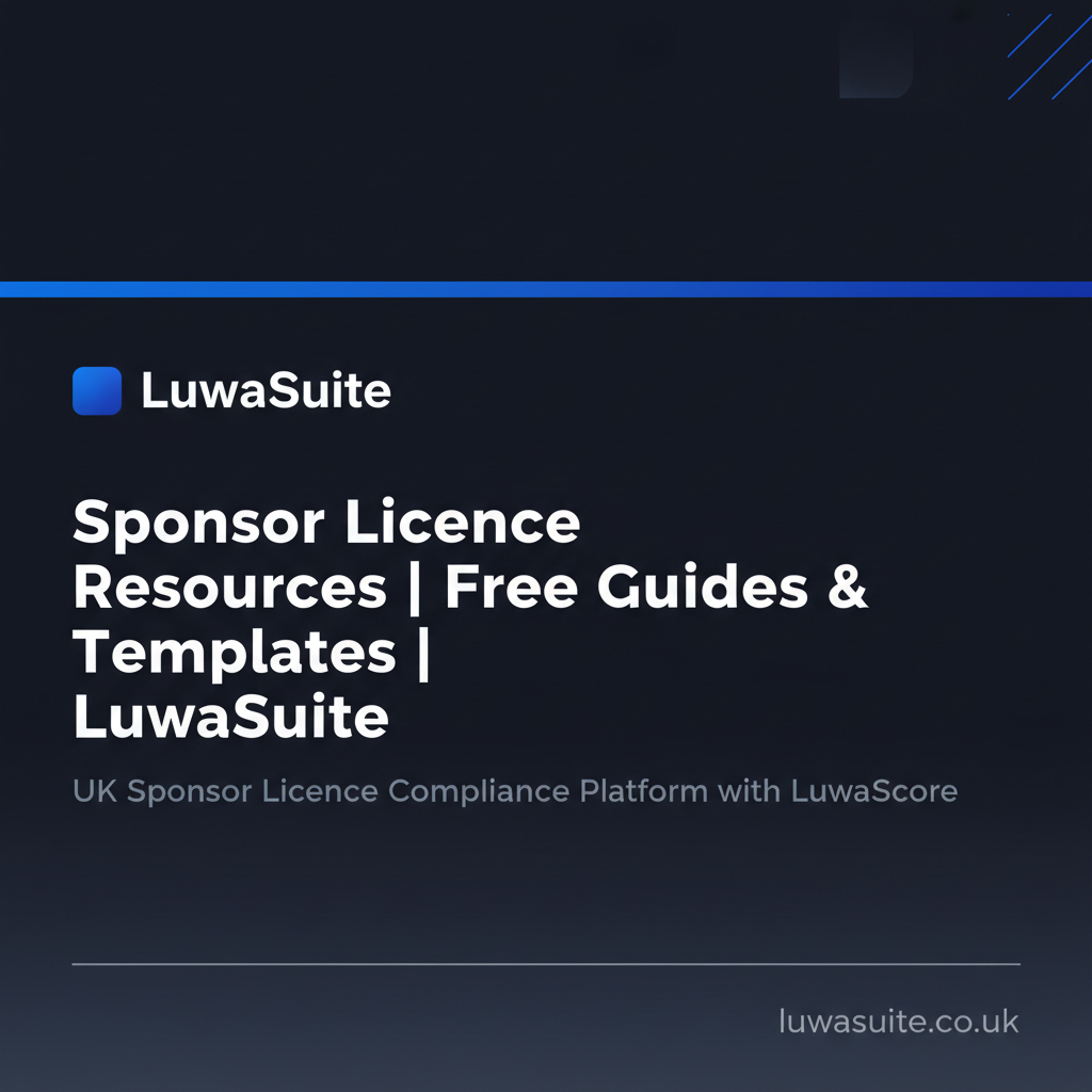 Sponsor Licence Resources | Free Guides & Templates | LuwaSuite